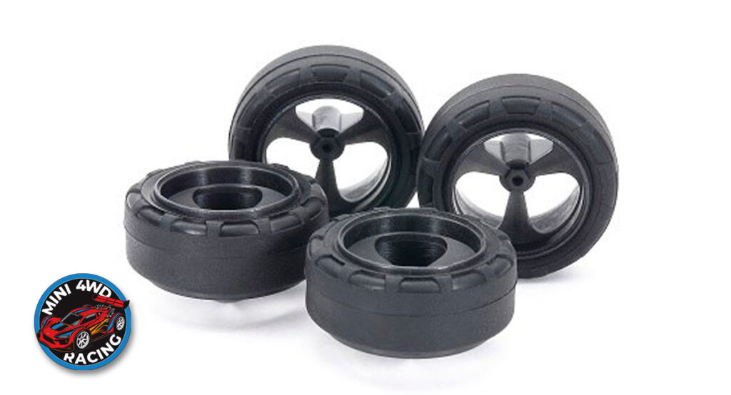 Tamiya Small Diameter 24mm Narrow Tires on Carbon Wheels